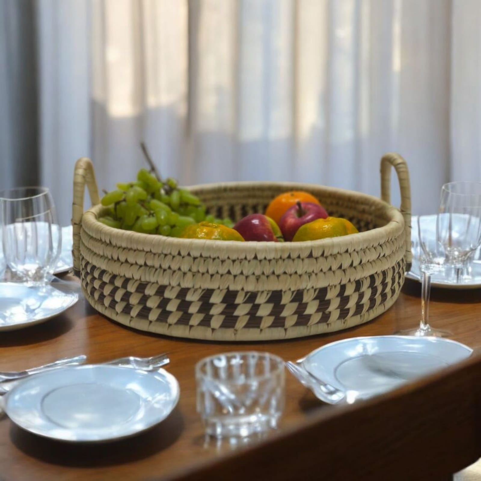 Handcrafted Sabai Grass Handmade Multi - Use Basket - Ample Handicraft