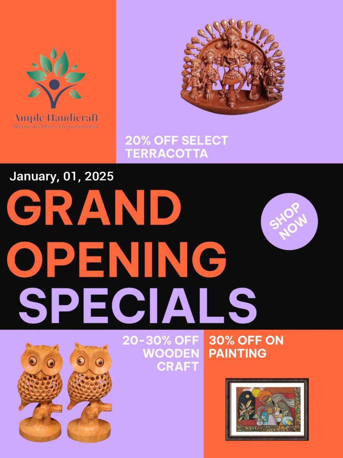 Buy Handcrafted Home Decor Online | Ample Handicraft